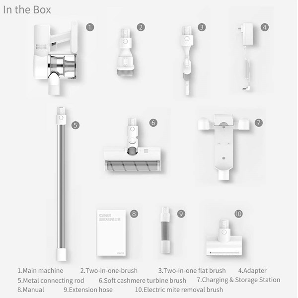 მტვერსასრუტი Dreame VVN3 V10 450W, 0.5L Cordless Vacuum Cleaner White ...